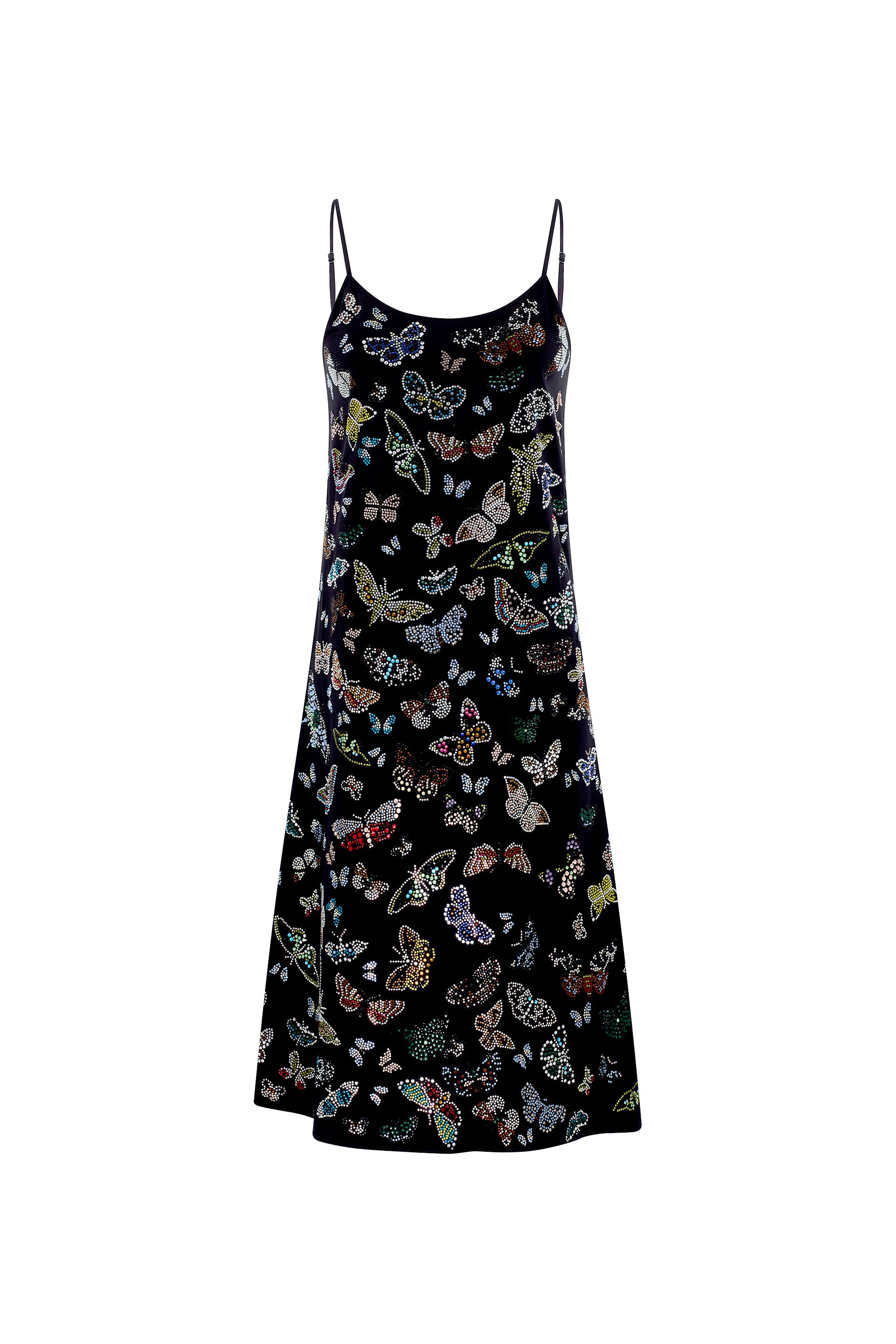 'MILLIONS OF BUTTERFLIES' STRAIGHT SLIP DRESS – Libertine