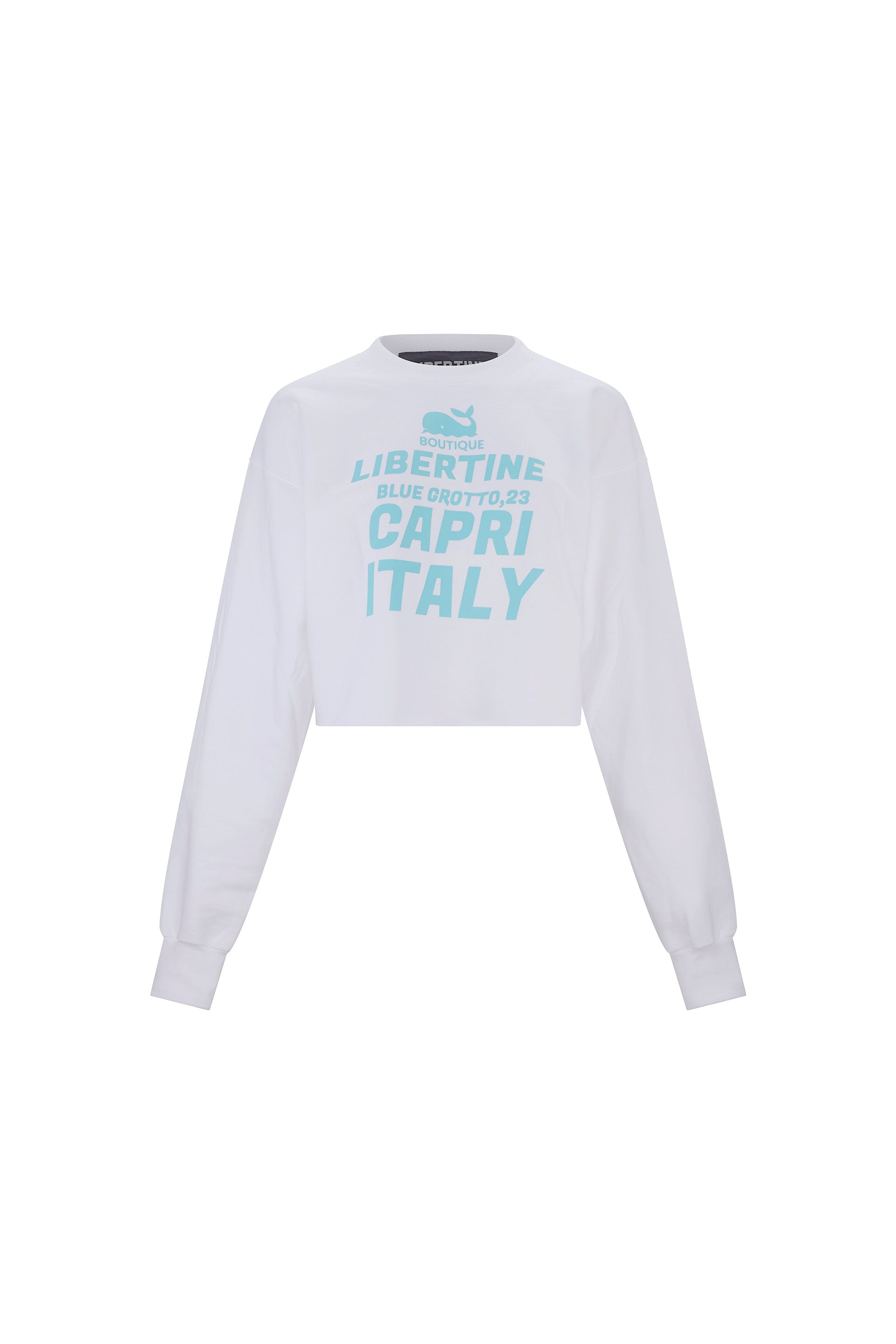 'OTW TO CAPRI' CROPPED CREWNECK SWEATSHIRT – Libertine
